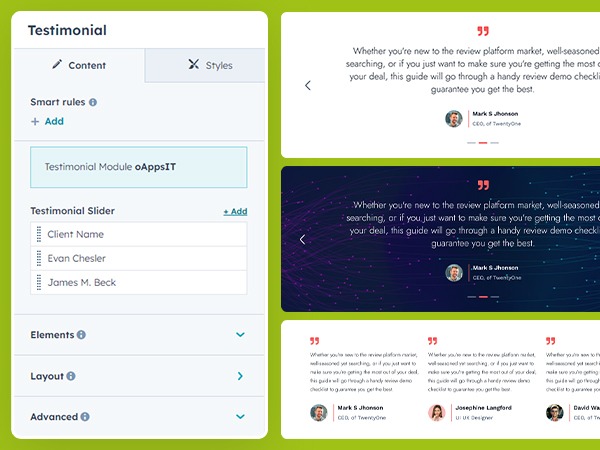 Testimonial Grid/Slider Module by oAppsIT Testimonial Grid/Slider Module by oAppsIT